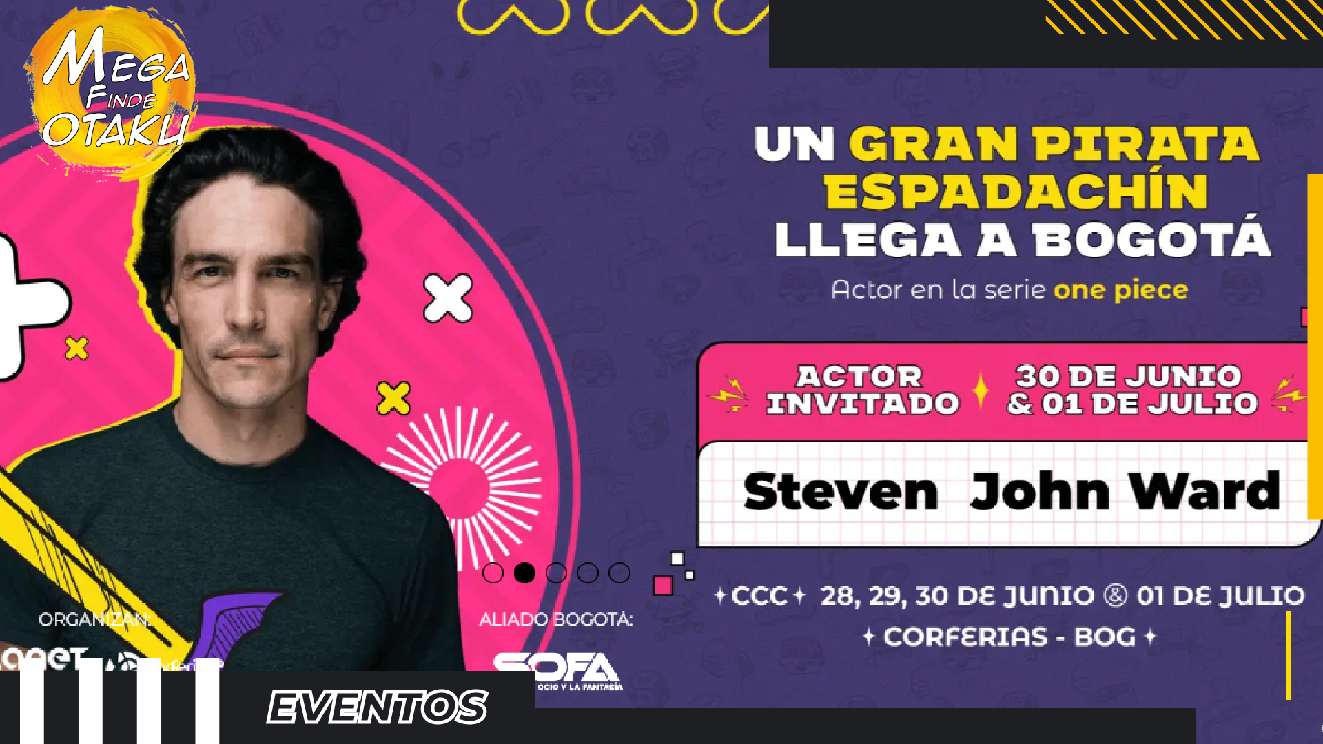 El Actor Steven Jhon Ward en Comic Con Colombia 2024 - Megafinde Otaku